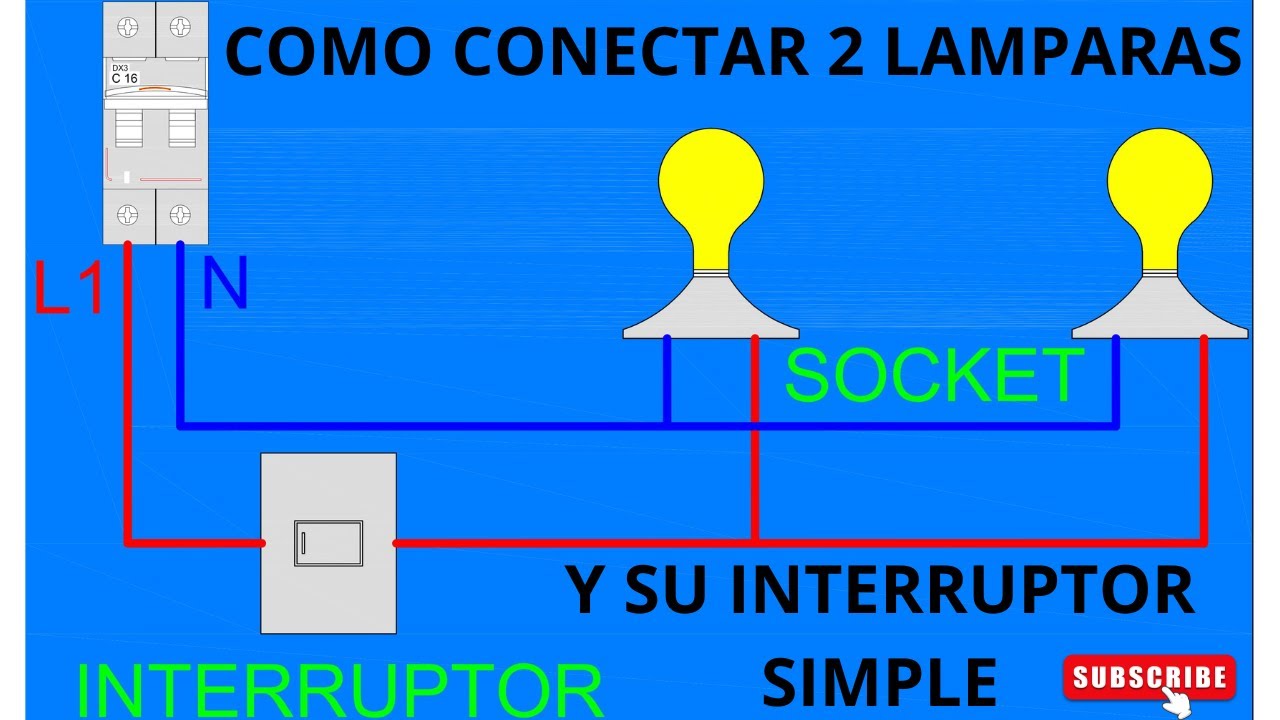 COMO INSTALAR 2 FOCOS Y SU INTERRUPTOR SIMPLE GUIA PASO A PASO - YouTube