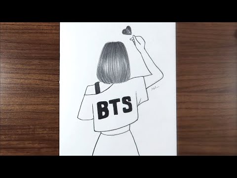 How to draw BTS Girl / Easy drawing Bts ideas