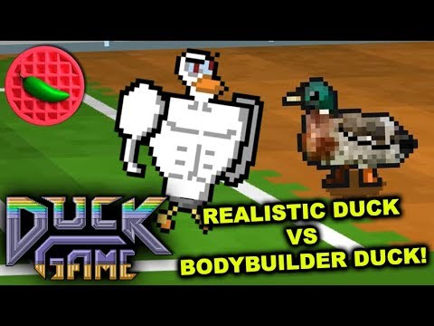 REALISTIC DUCK VS BODYBUILDER DUCK! -- Let's Play Duck Game (Local ...