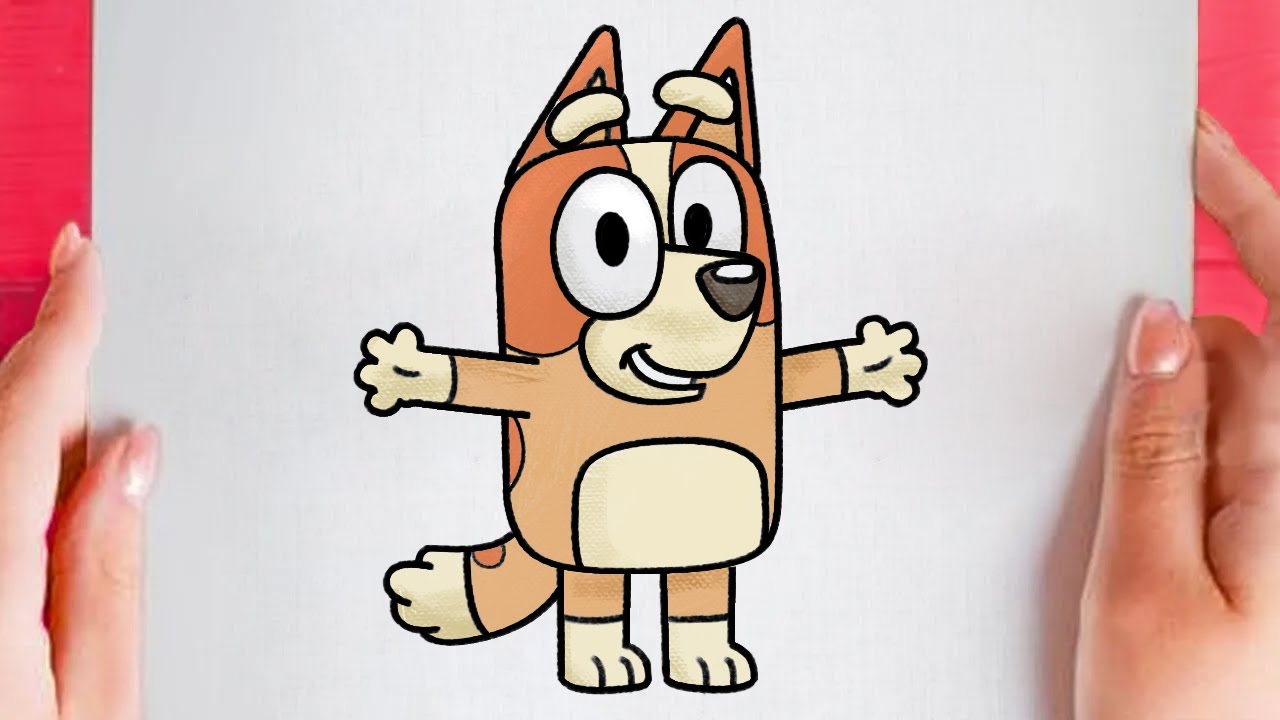 How to draw Bingo from Bluey step by step - YouTube