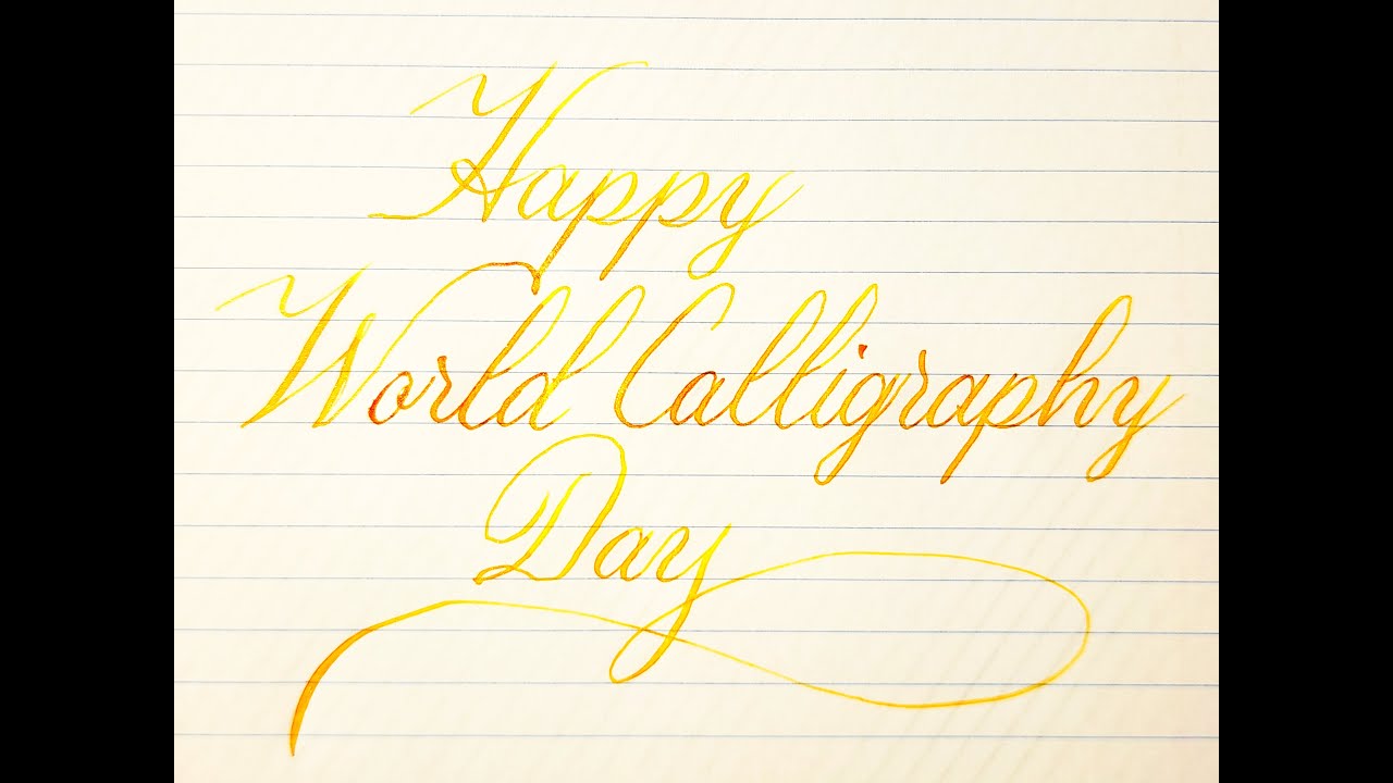 World Calligraphy day - YouTube