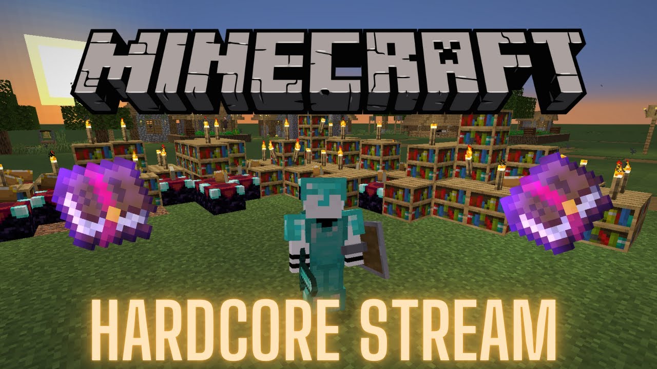 minecraft hardcore stream (getting enchants) - YouTube