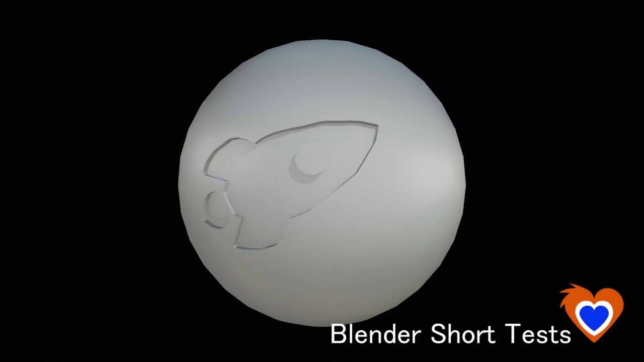 Blender 2.8 - How to cut logo on sphere. - YouTube