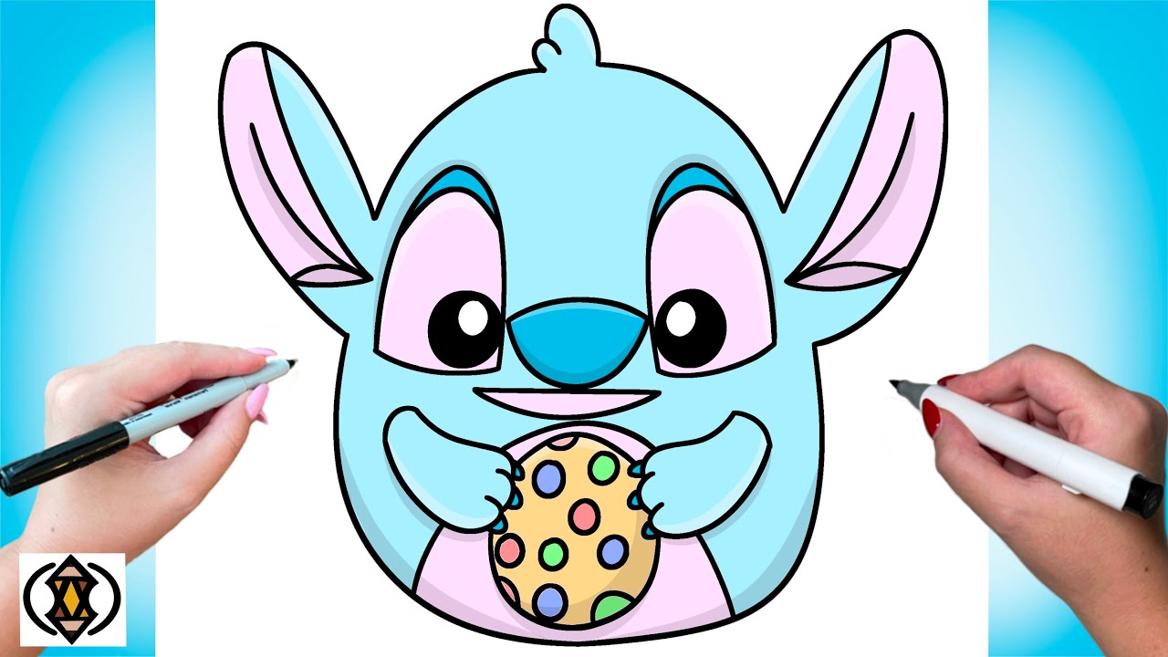 How To Draw stitch Easter Squishmallow | Easter Drawing Tutorial - YouTube