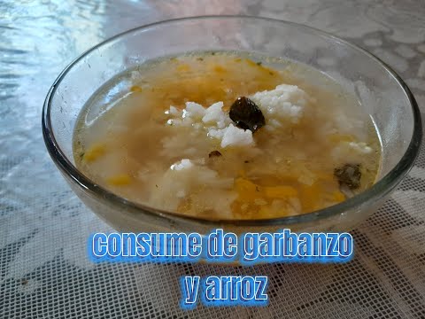 CONSOME DE GARBANZO CON ARROZ (VEGANO) - YouTube