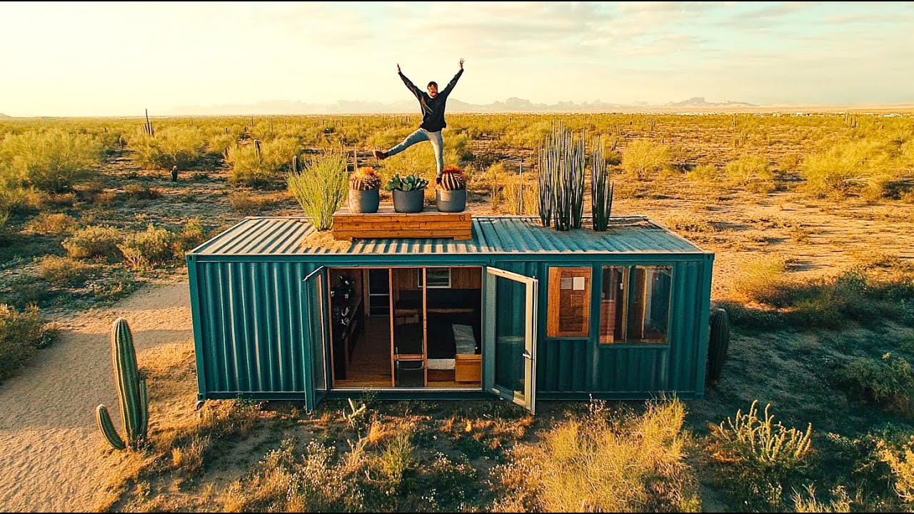 Man Builds Incredible Container House on Island | Full DIY Journey ...