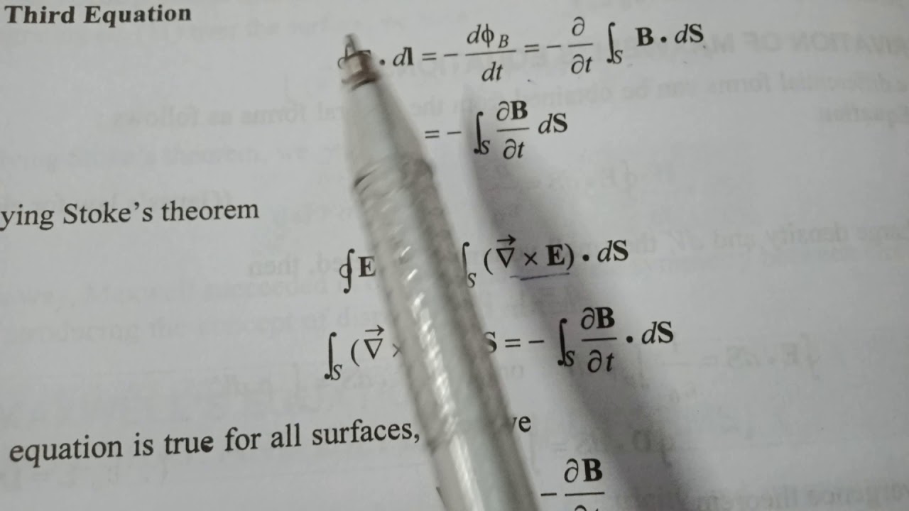 electromagnetic induction maxwells equations. 2nd class - YouTube