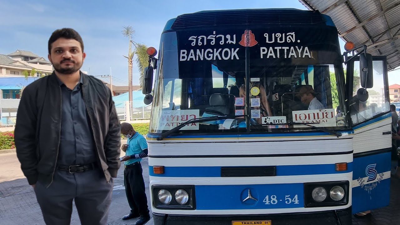 Bangkok Airport to pattaya by bus - YouTube