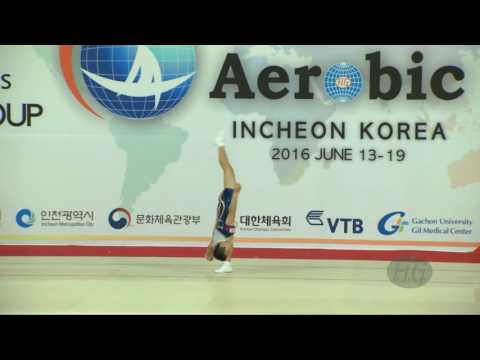 KIM Hanjin (KOR) - 2016 Aerobic Worlds, Incheon (KOR) - Qualifications Individual Men