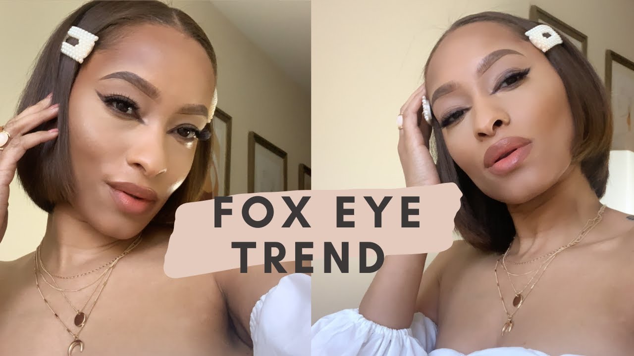 So I tried the trendy *Foxy Eyes* look | Smoky eye - YouTube