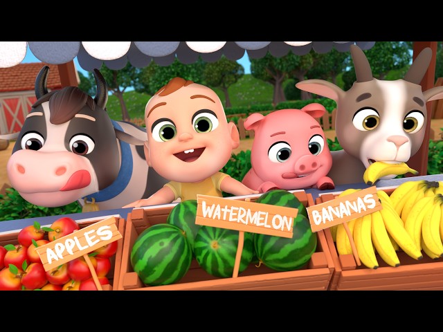 Learn Fruits & Vegetables with Animals | Newborn Baby Songs & Nursery ...