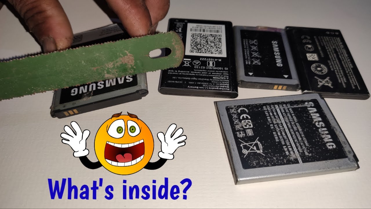 Cutting Smartphone Battery - Don’t Try || What's inside Mobile Battery ...