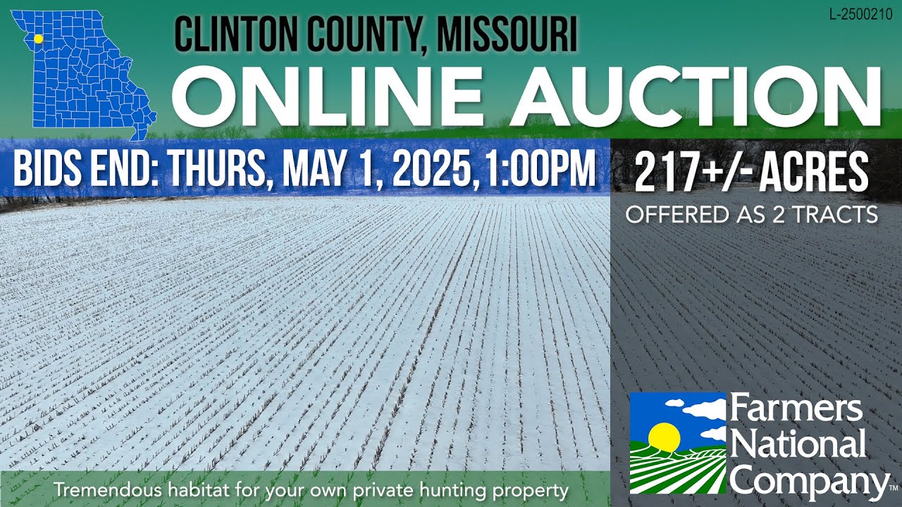 Online Only Auction | 217 +/- Acres, Clinton County, Missouri - YouTube