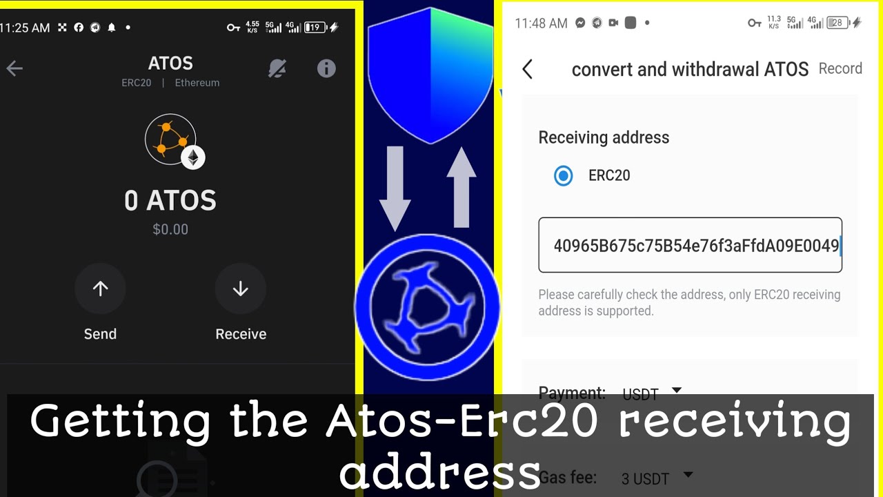 How to Create and Get your ATOS Erc20 receiving address - YouTube