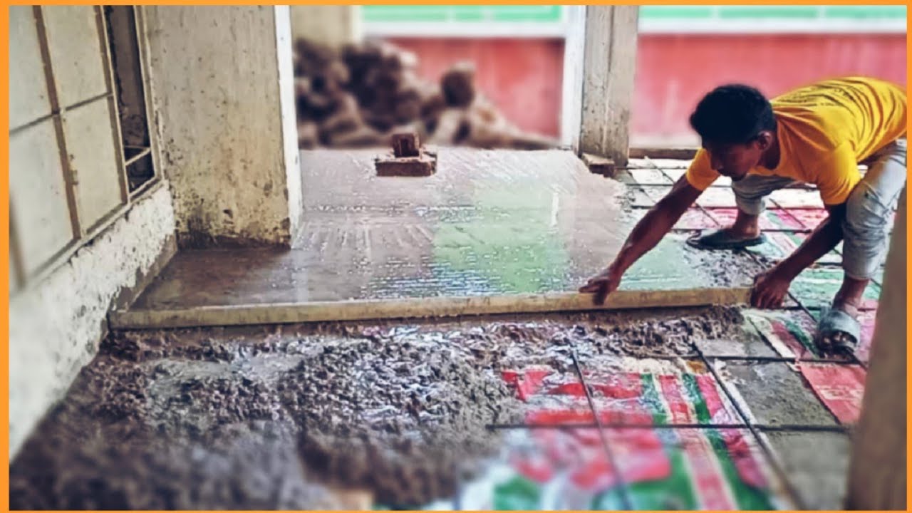 Simple Concrete Flooring Work | Ground floor construction - YouTube