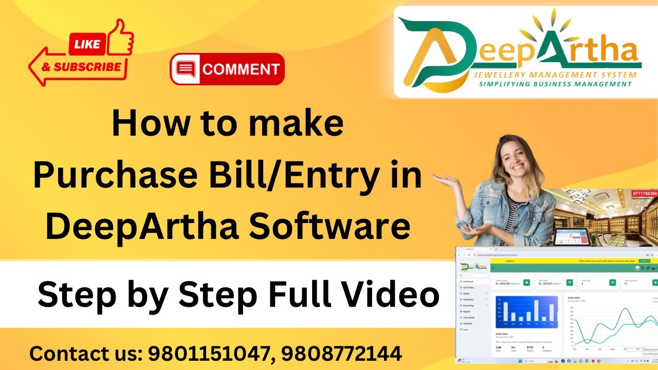 How to Make Purchase Bill/ Entry in DeepArtha Software - YouTube