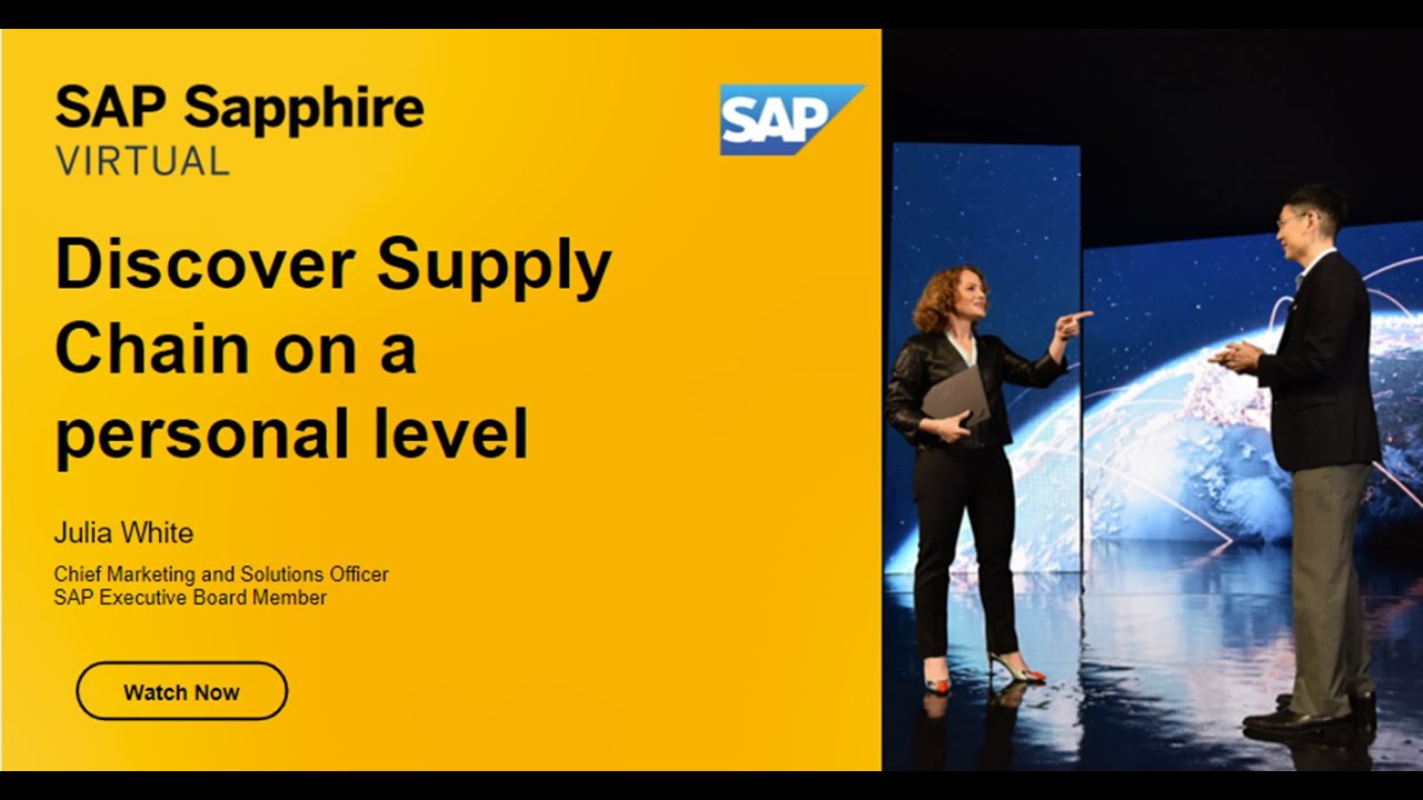 Discover Supply Chain on a personal level | Julia White at SAP Sapphire ...