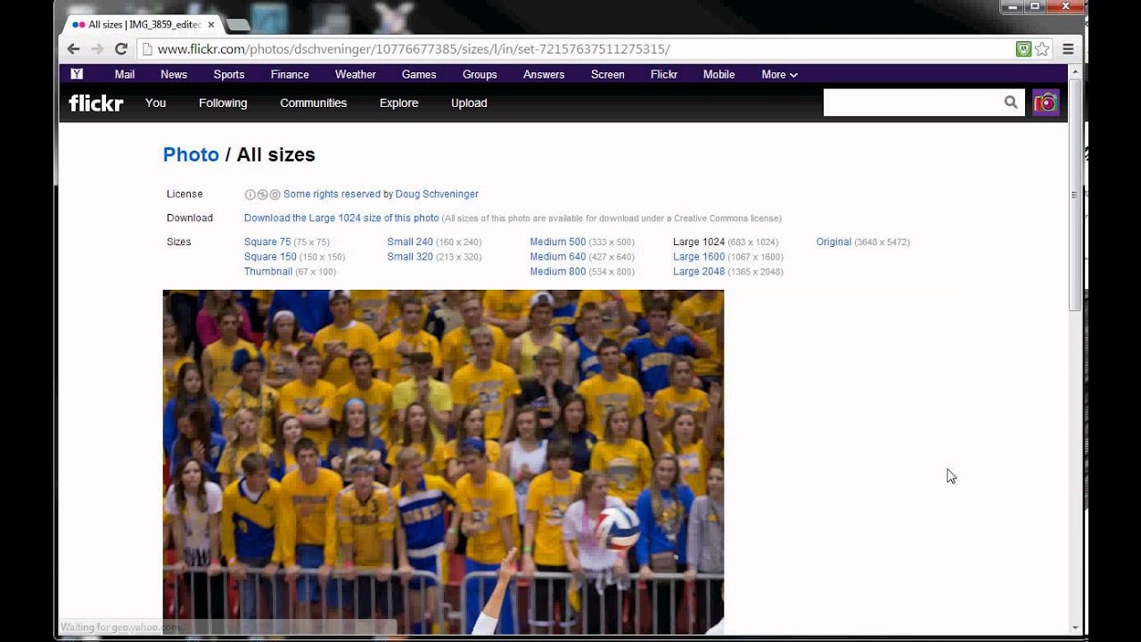 Flickr How To View All Sizes Of a Photo when you are Logged On Flickr ...