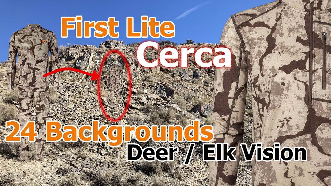 First Lite Cerca in Human and Deer Vision on 24 Backgrounds - Deer Elk ...