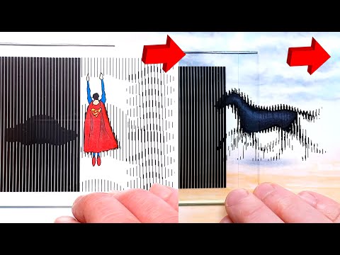 How to Draw - Superman & Horse Animated Illusions - Easy 3D Trick Art