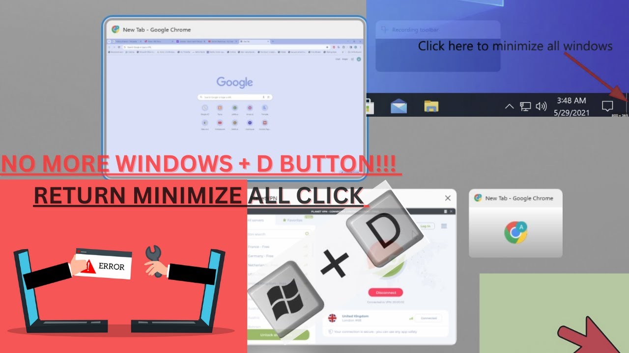 How to fix minimize all button missing in windows 11 2024 tutorial ...