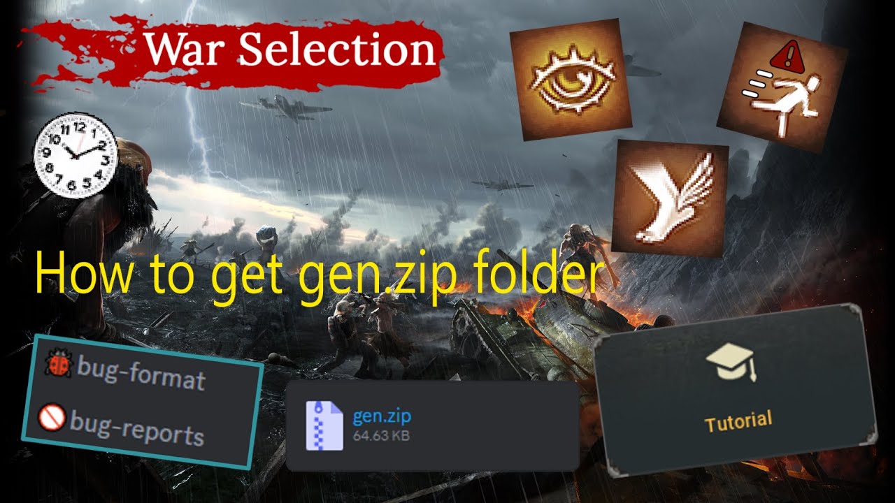 War selection: How to get Gen.zip folder fast tutorial 2023 - YouTube