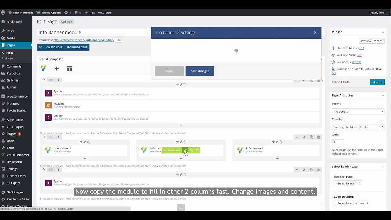 Info Banner Module Customization - YouTube