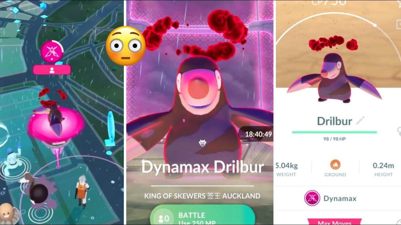 😳 Dynamax Drilbur raid in Pokemon go. - YouTube