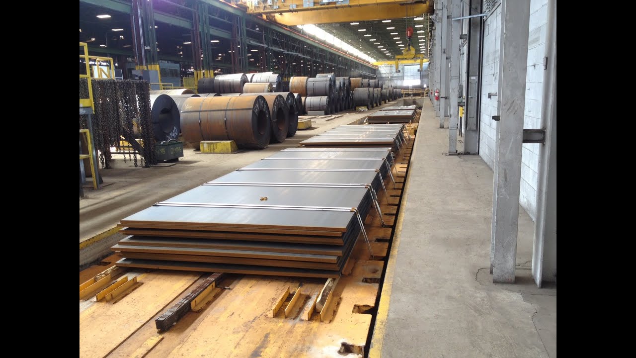 carbon steel plate warehouse - YouTube