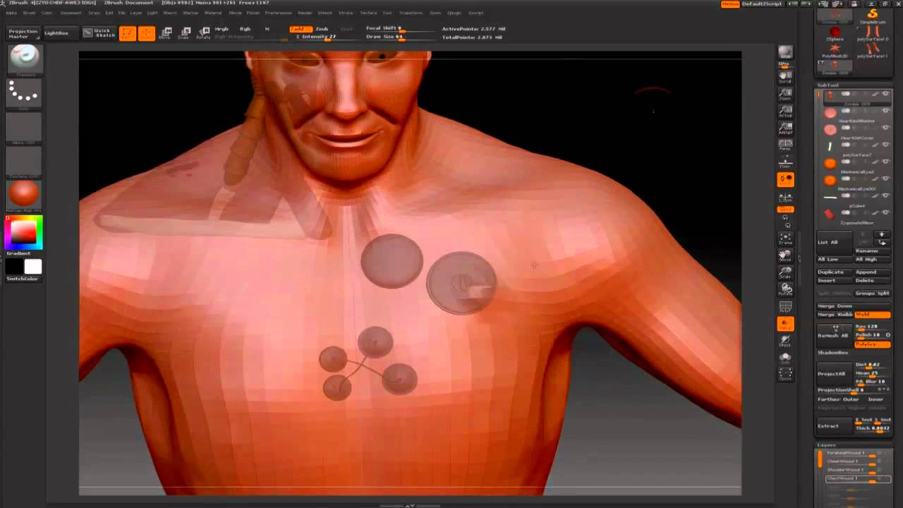 Bodacious Creed: zBrush Transparency, Ghosting, Solo, and Xpose Tutorial - YouTube