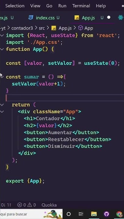 CÓMO HACER UN CONTADOR EN REACT JS!! - YouTube