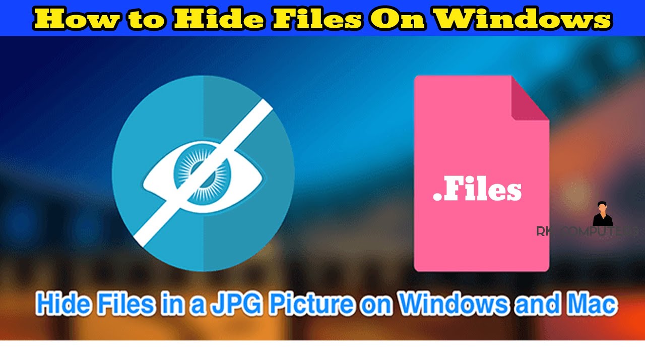 How to Hide my files on Windows || My PC || Laptop || Computer - YouTube