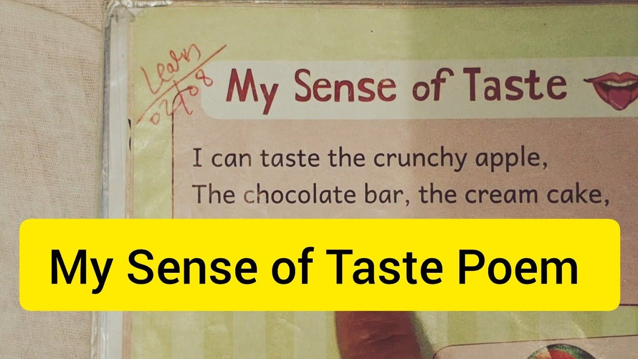 My Sense of taste Poem Hindi Meaning | Oddle Book - YouTube