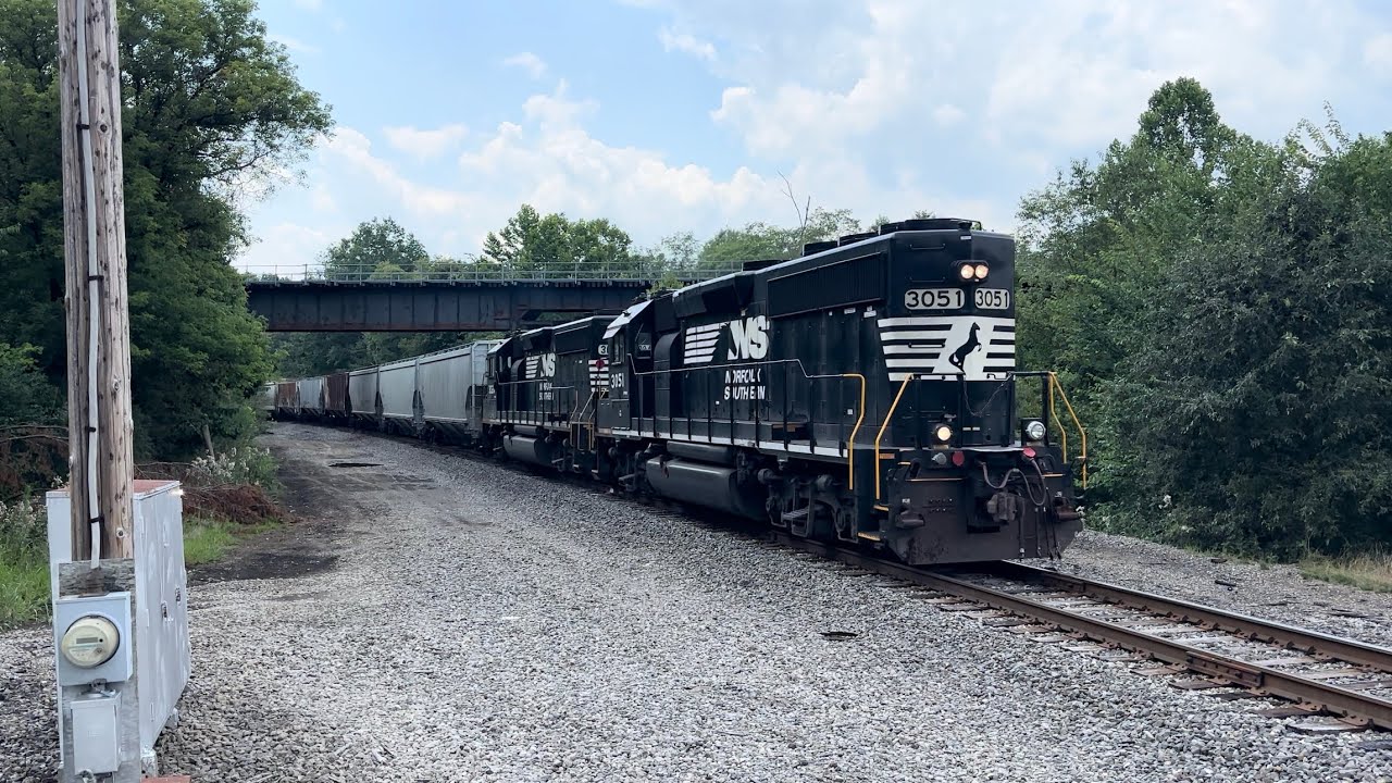 NS C23 Local Long Hood Forward Goes Under Osgood Viaduct (Greenville, PA) - YouTube
