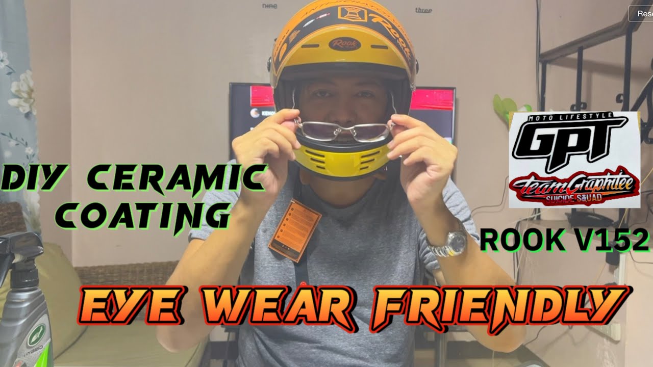 ROOK HELMET V152//DIY CERAMIC COATING TURTLE WAX// TEAM GRAPHITEE ...