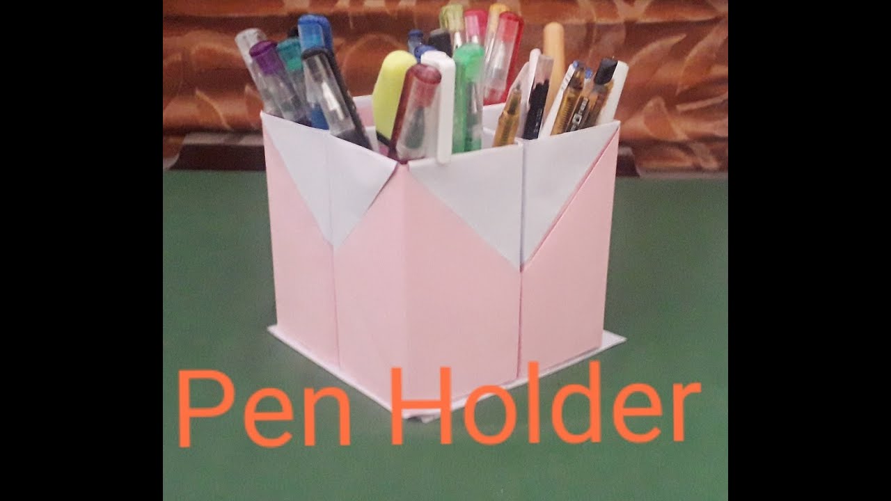 Easy Tip For Making Paper Pen Holder - DIY Simple Paper Craft - YouTube