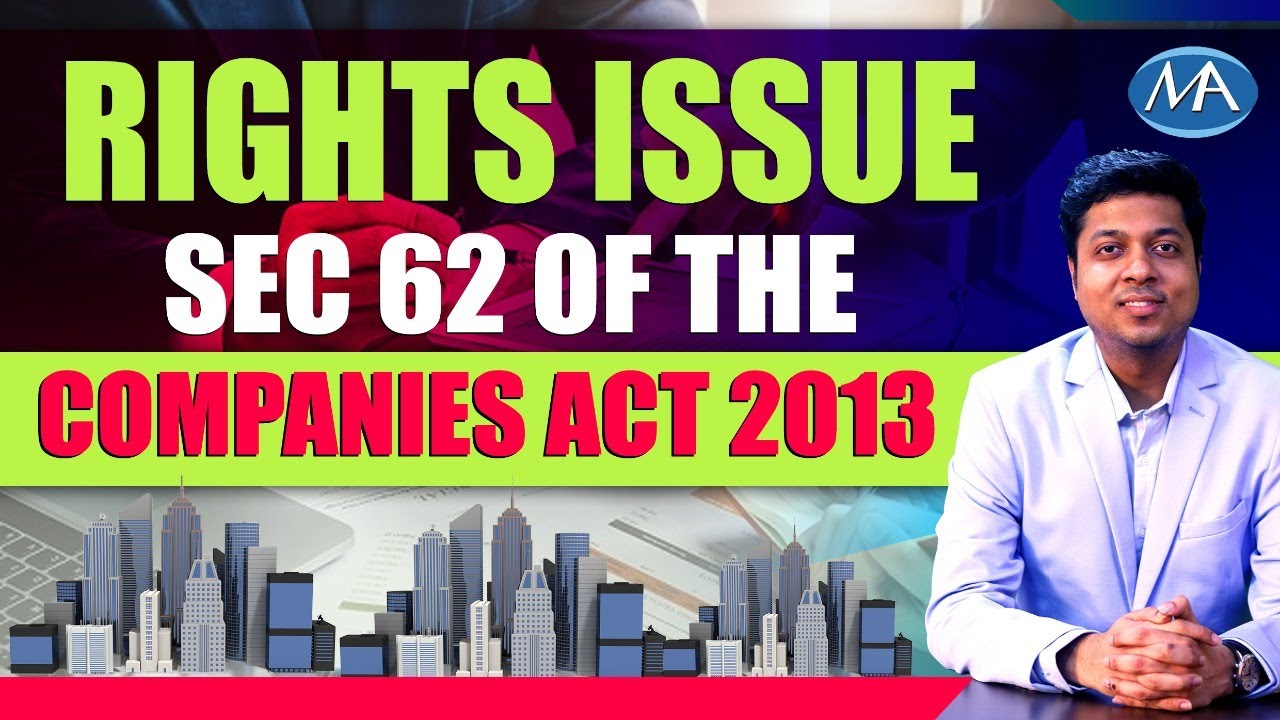 Rights Issue - Section 62 of The Companies Act 2013 - YouTube