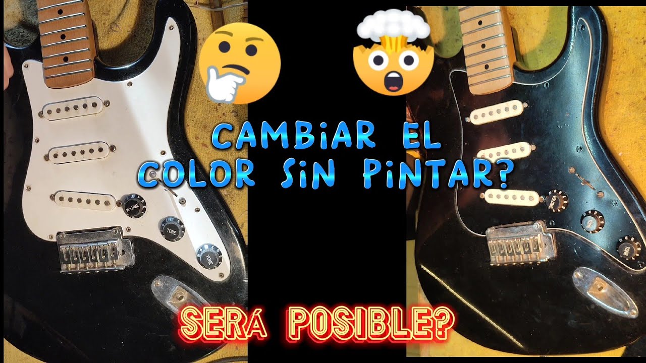 🎸🤔🤯COMO CAMBIAR EL COLOR DEL, GOLPEADOR, MICA, PICKGUARD, SIN TENER QUE ...