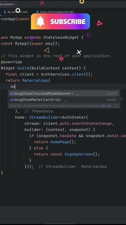 Remove Debug Banner #devcode #flutter - YouTube