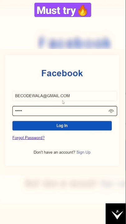 🔥FACEBOOK LOGIN PAGE USING HTML CSS | FRONTEND PROJECTS | @becodewala - YouTube