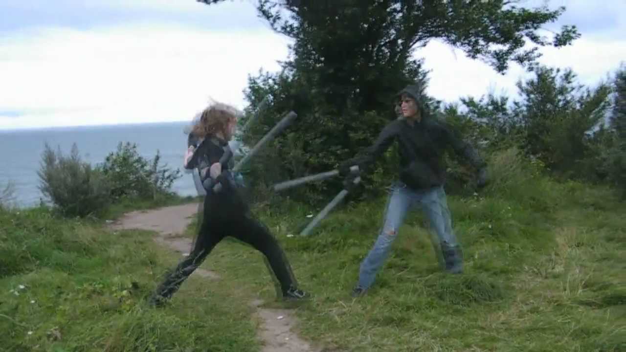 Short Sword LARP Fight: Cliff Duel - YouTube