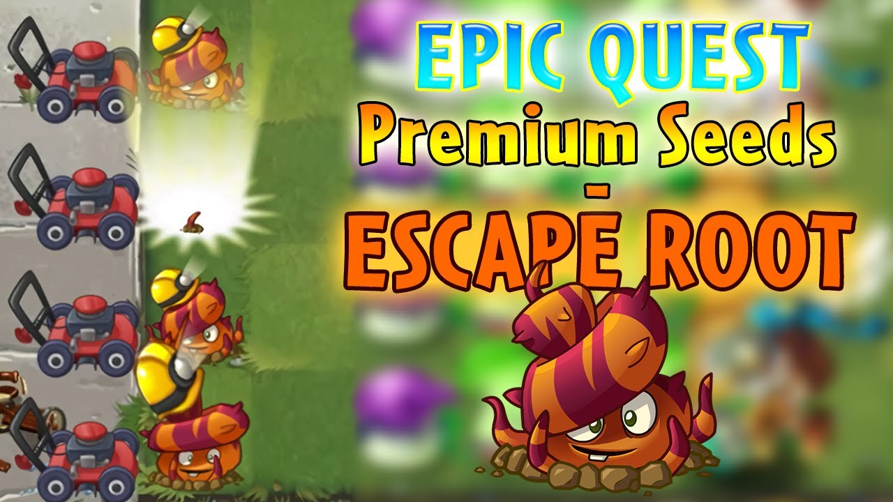 Plants vs. Zombies 2 - Epic Quest: Premium Seeds - Escape Root - YouTube