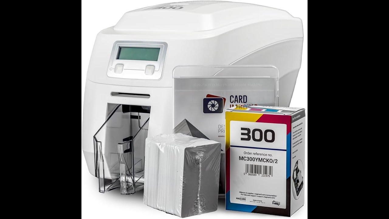 Magicard 300 Dual-Sided ID Card Printer | Complete Badge Maker Bundle ...