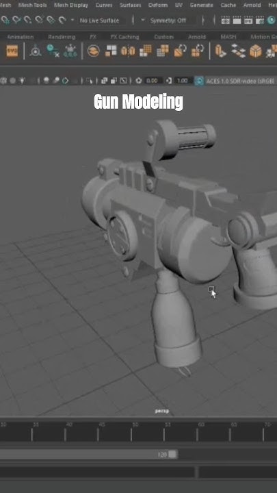 Sci- Fi Gun Modeling!! 3d Maya !! #3d #artist #shorts #viralvideo #cgi - YouTube