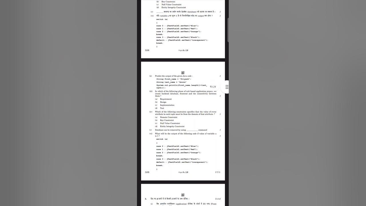 Cbse Class 12th Information Technology Question Paper 2023 Youtube
