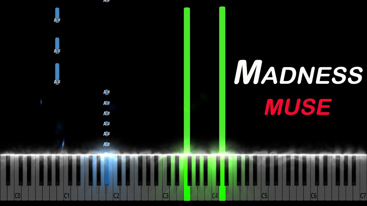Muse - Madness Piano Tutorial - YouTube