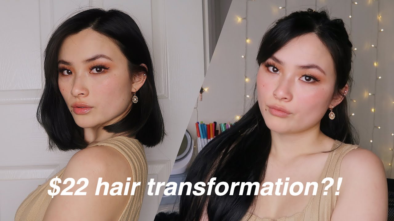 Trying Cheap Hair Extensions from Amazon! | Hairstyle Tutorial - YouTube