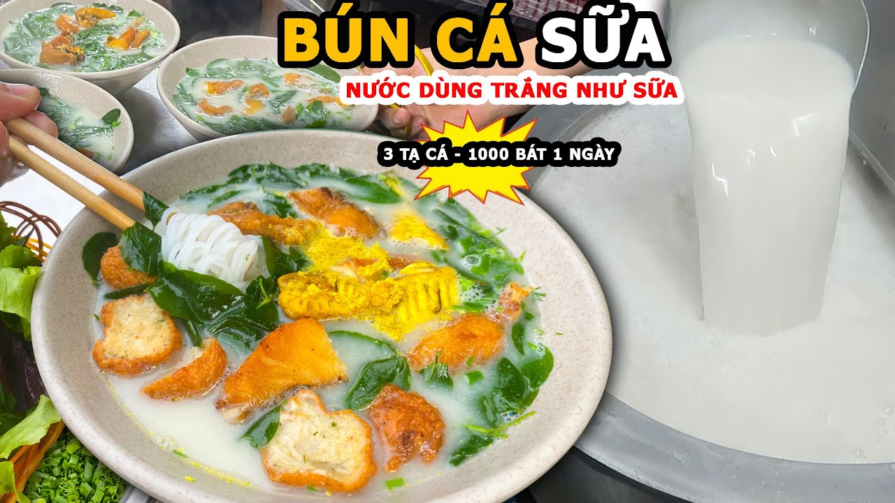 Kỳ Lạ Quán Bún Cá Ngày Bán 1000 Bát Nước Dùng Trắng Như Sữa #bunca ...