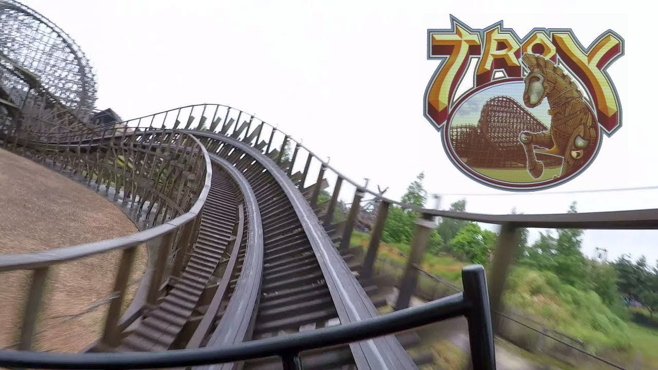 Troy - Toverland (Onride) Wooden Coaster - YouTube