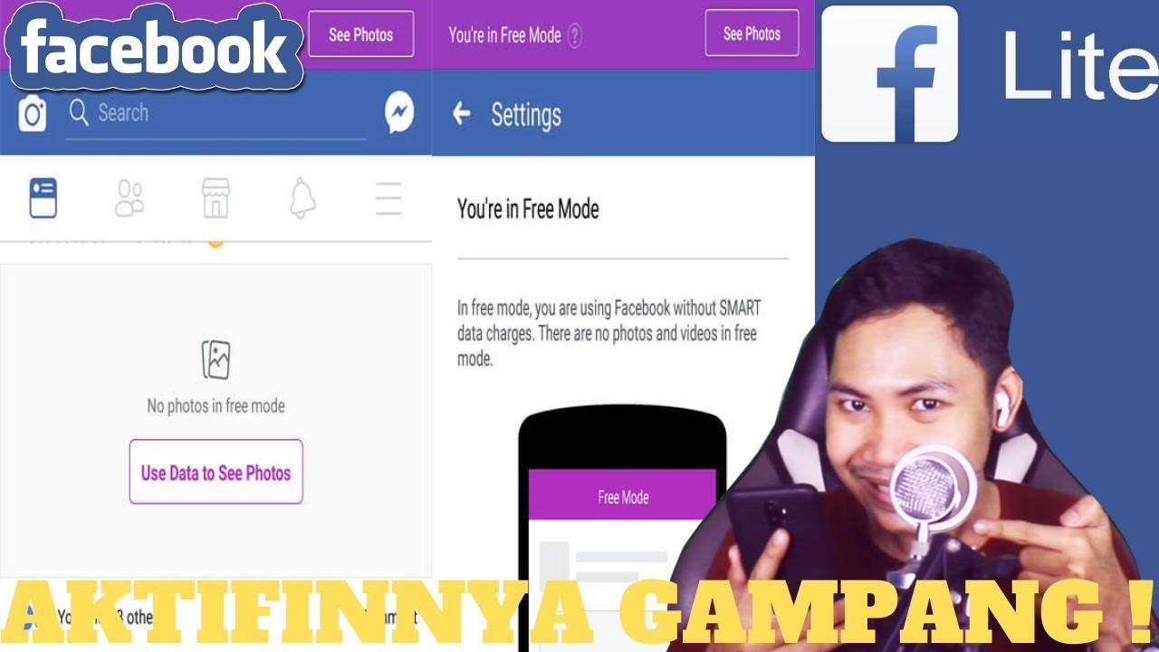 Begini Cara Aktifkan Mode Gratis Di Facebook Lite ! Free Mode Facebook ...